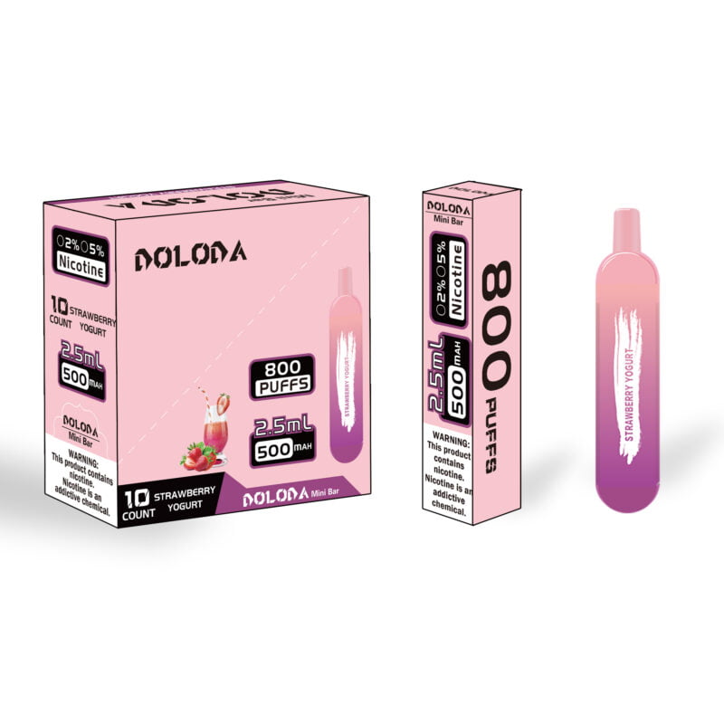 DOLODA Mini bar 800 Puffs 2% 5% Nicotine Rechargeable Disposable E ...