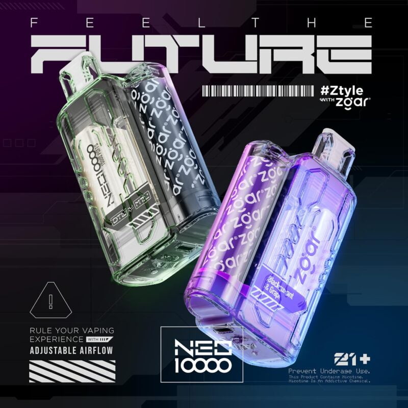 ZGAR NEO 10000 Puffs 3% Nicotine Rechargeable Disposable Vape Wholesale ...