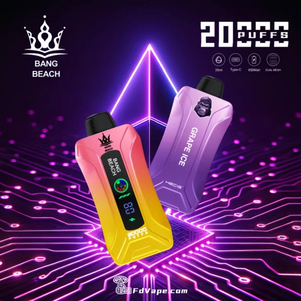 Bang Beach 20000 Puffs 0% 2% 3% 5% Vapes desechables recargables con ...