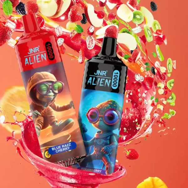 JNR Alien 10000 Puffs RGB 0% 2% 5% Stylo vape jetable rechargeable à ...