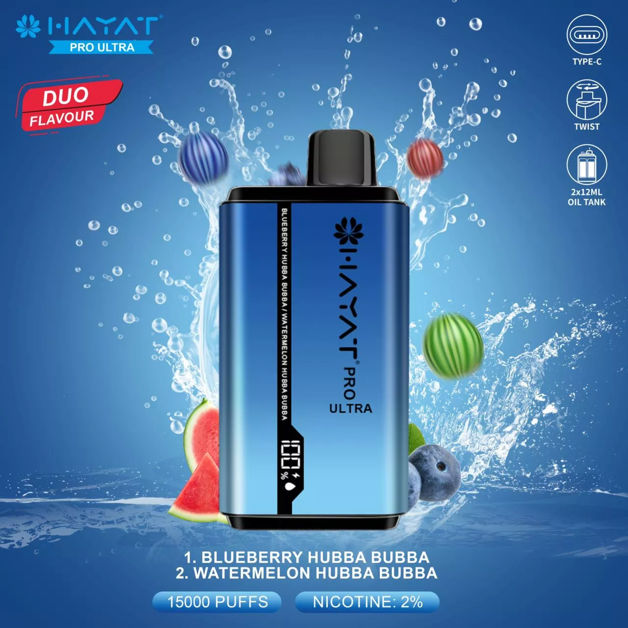 Discover the Benefits of Hayat Pro Ultra 15000 Puffs Duo Flavor Vapes ...