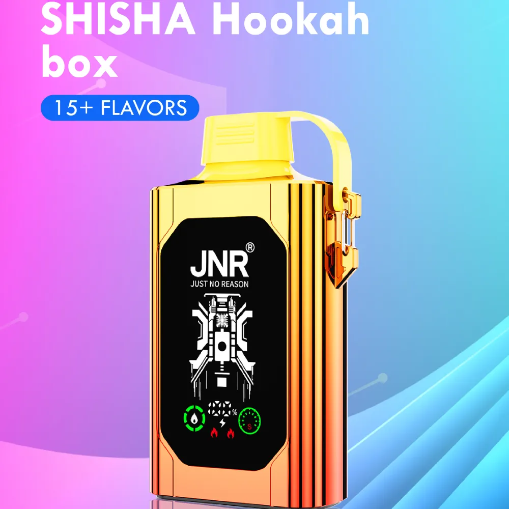JNR Shisha Hookah Box 20500 Puffs Pantalla digital de malla dual 0% 2% ...